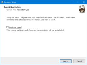 Windows10へのcomposerのインストールとインストール後のディレクトリ構成 | システムエンジニアの成れの果て